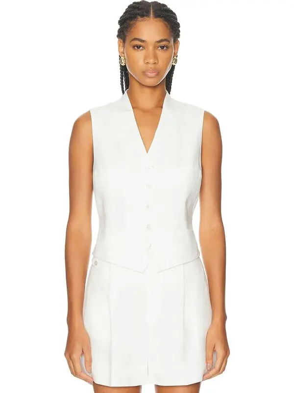 Ralph Lauren Jaiden Linen Vest - Cream