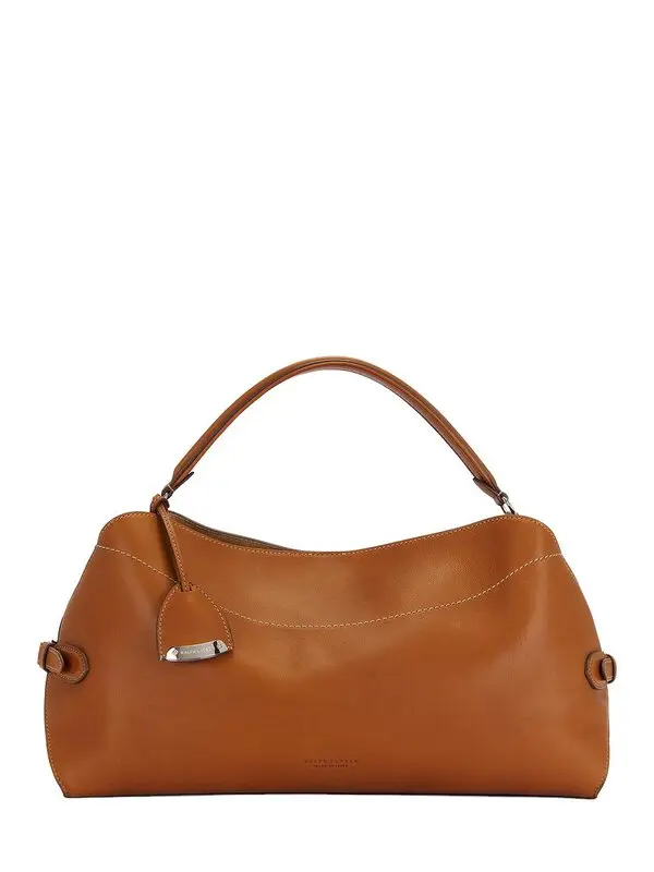 Ralph Lauren Calfskin Shoulder Bag - Rl Gold