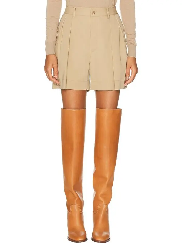 Ralph Lauren Sherri Wool Gabardine Short - Tan