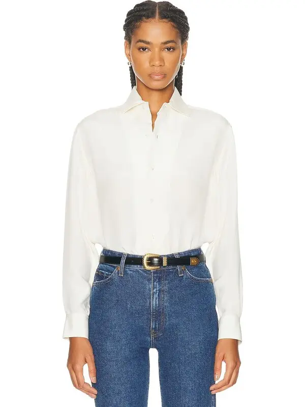 Ralph Lauren Capri Silk Marocaine Shirt - Lux Cream