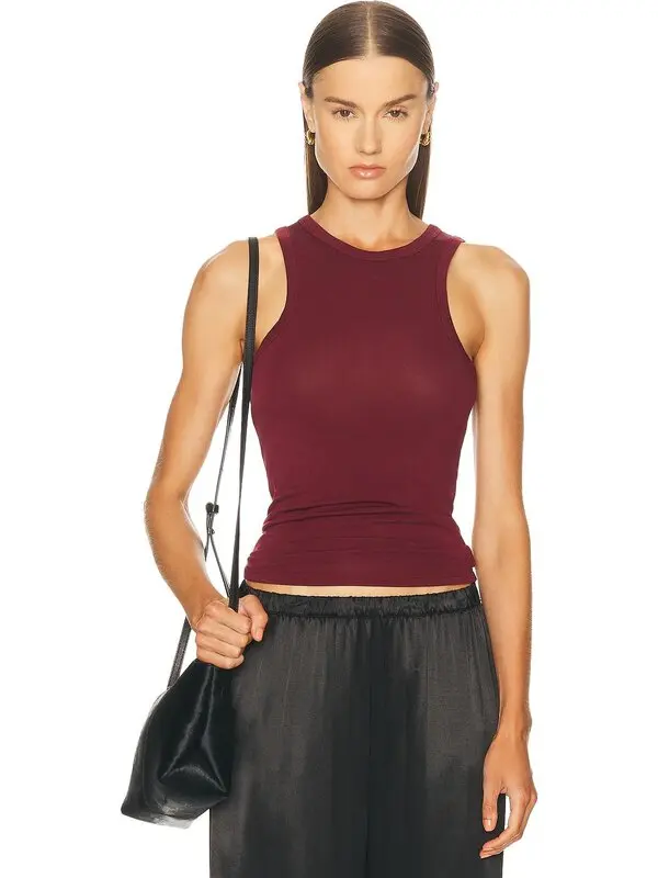 ST. AGNI Jersey Tank Top - Currant