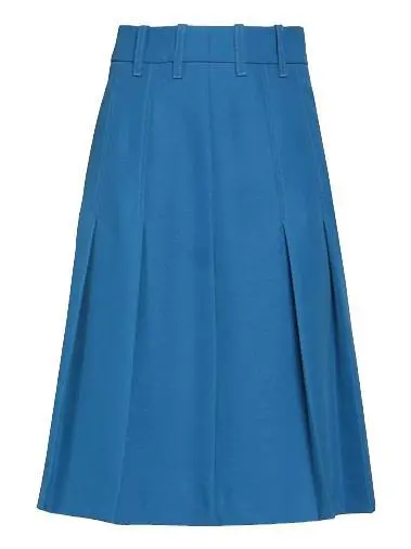 DEPARTMENT 5 Canvas Pleated Midi Skirt - Blue