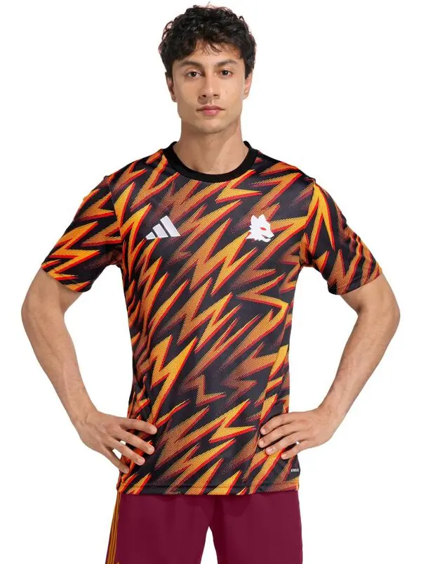 Adidas As Roma 25/26 Pre-match Jersey - Black