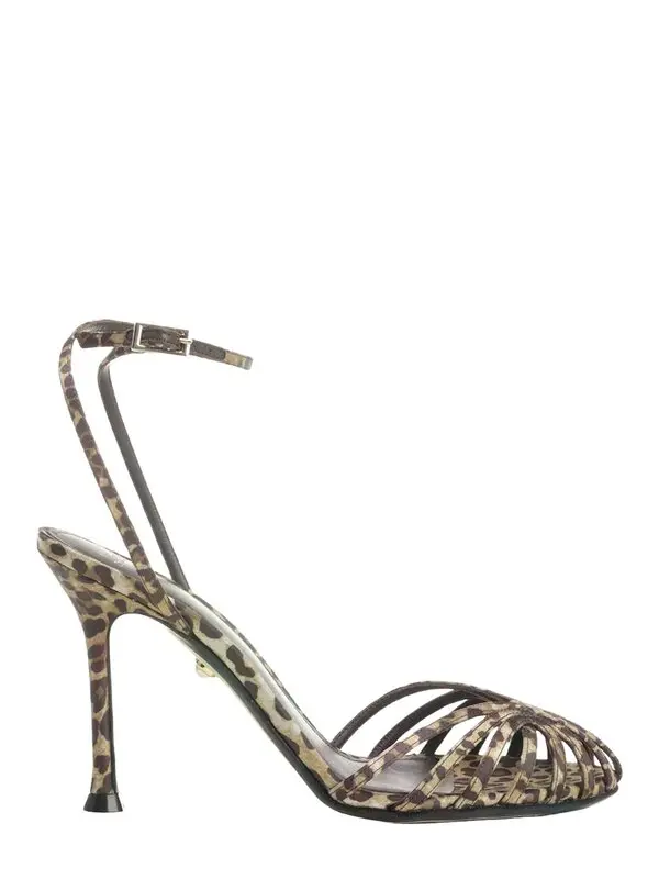 ALEVI MILANO 95mm Ally Leopard-print Sandals - Brown