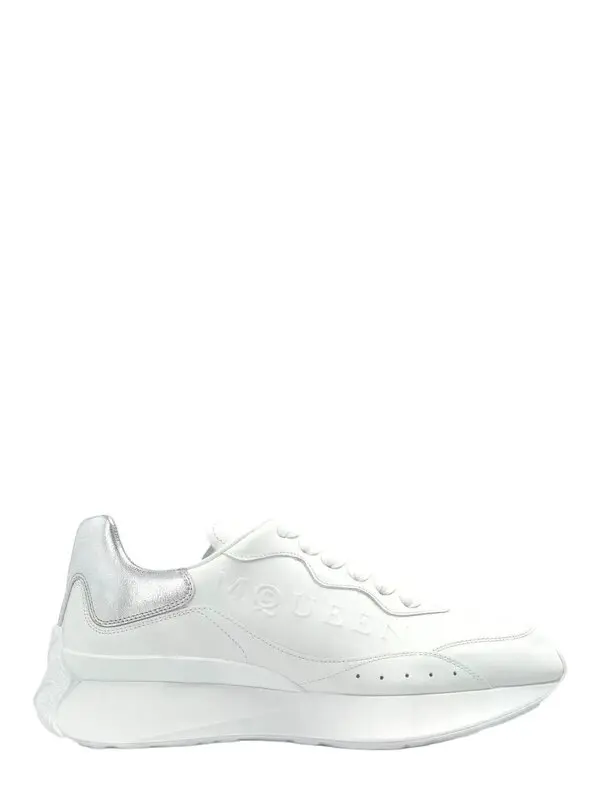Alexander McQueen Sprint Runner Leather Sneakers - White