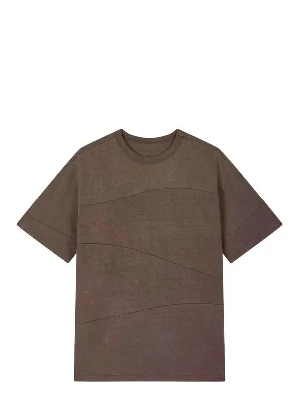 STUDIO TOMBOY Panelled Short-sleeve T-shirt - Brown