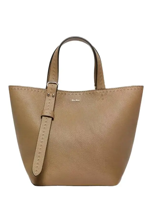 Max Mara Stitch Detail Bucket Handbag - Brown