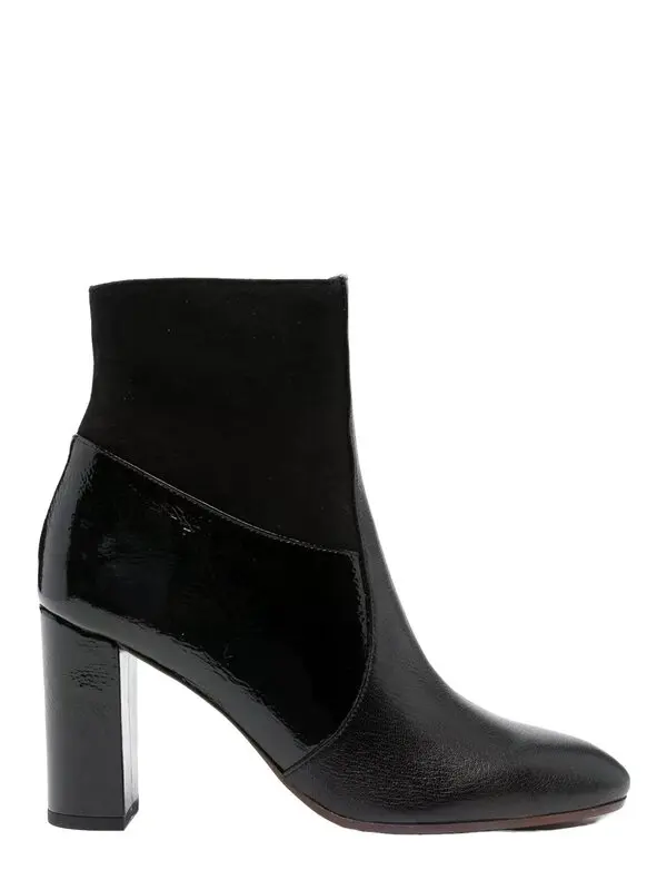 Chie Mihara 85mm Eyutu Patent-leather Block-heel Boots - Black