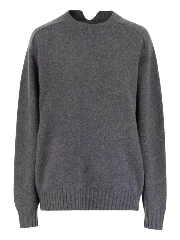 Carven Cashmere Crew Neck Sweater - Grey