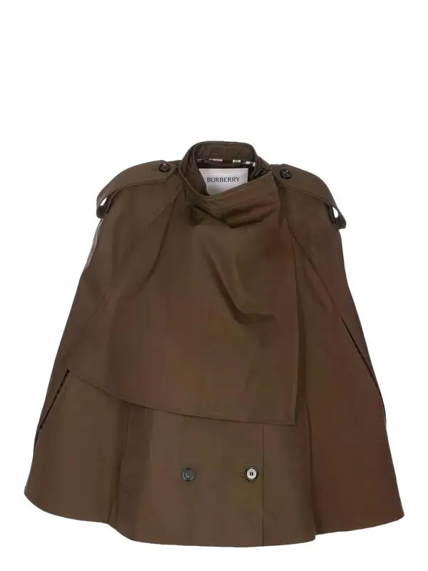 Burberry Double-breasted Cape - Brown