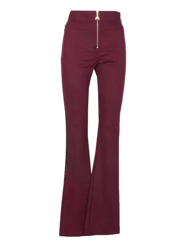 Patrizia Pepe Logo Front-zip Trousers - Red