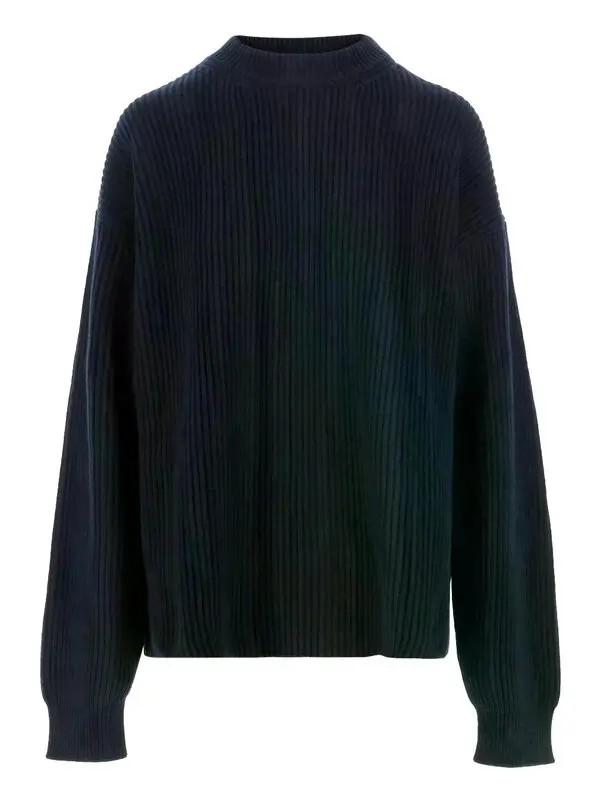 JIL SANDER Ribbed Crewneck Sweater - Blue