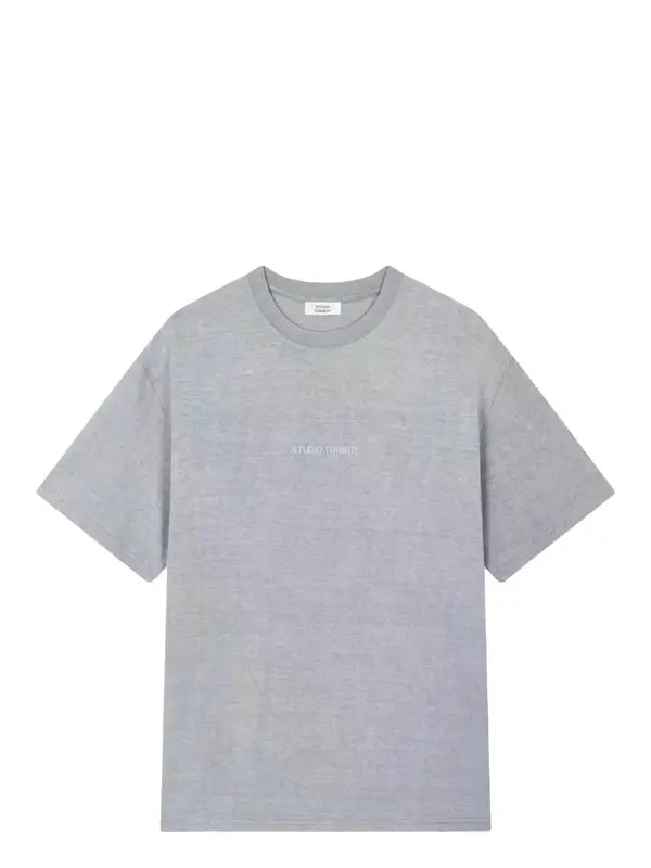 STUDIO TOMBOY Logo-print Cotton T-shirt - Grey