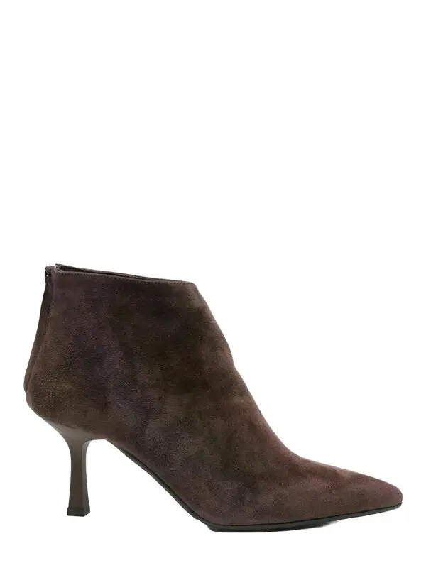 GISEL MOIRE 65mm Elise Pointed-toe Ankle Boots - Brown