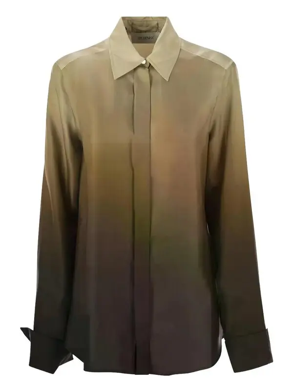 Max Mara Silk Dégradé Shirt - Neutrals