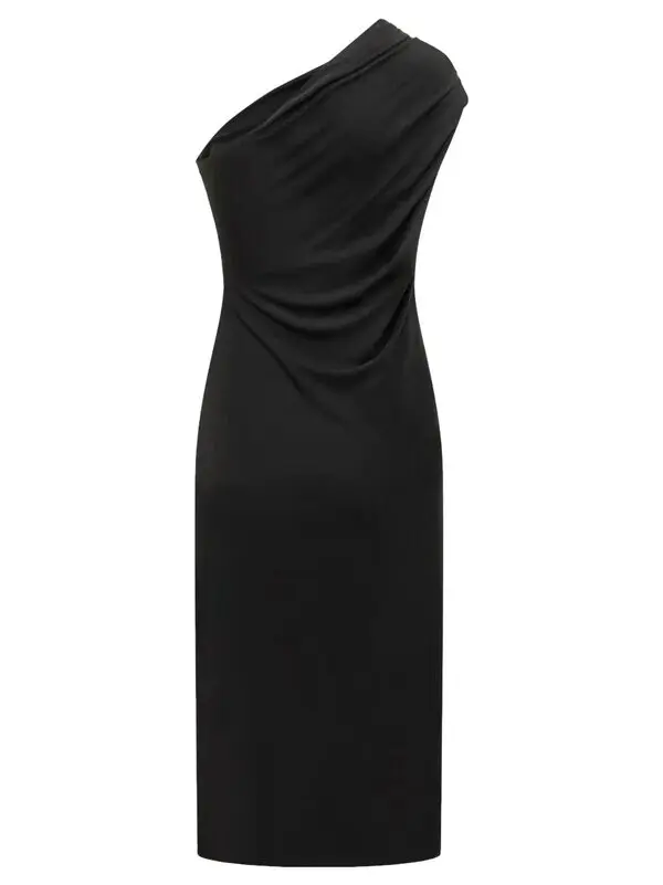 TOM FORD One-shoulder Embellished Midi Dress - Black