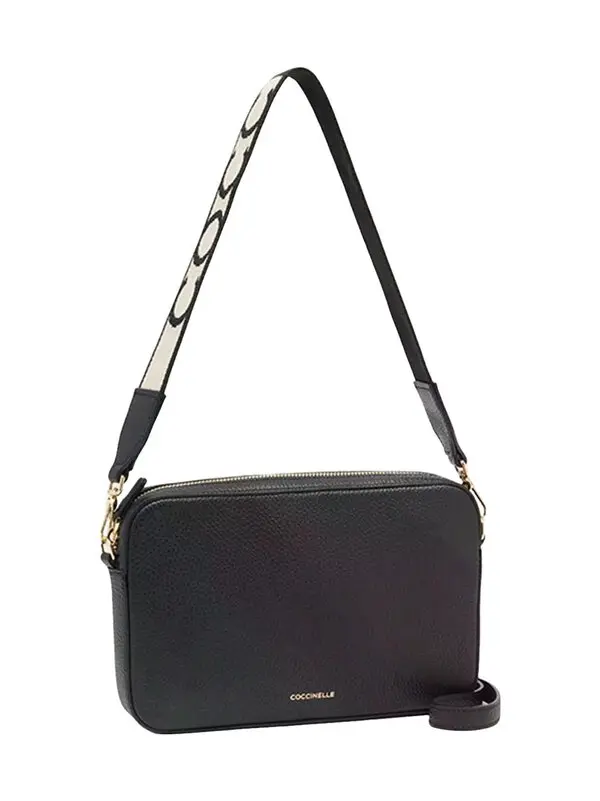 COCCINELLE Tebe Textured Zip-top Crossbody Bag - Black