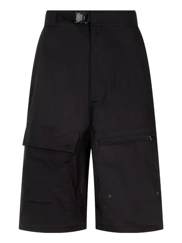 TOMBOY Detachable-hem Cargo Trousers - Black