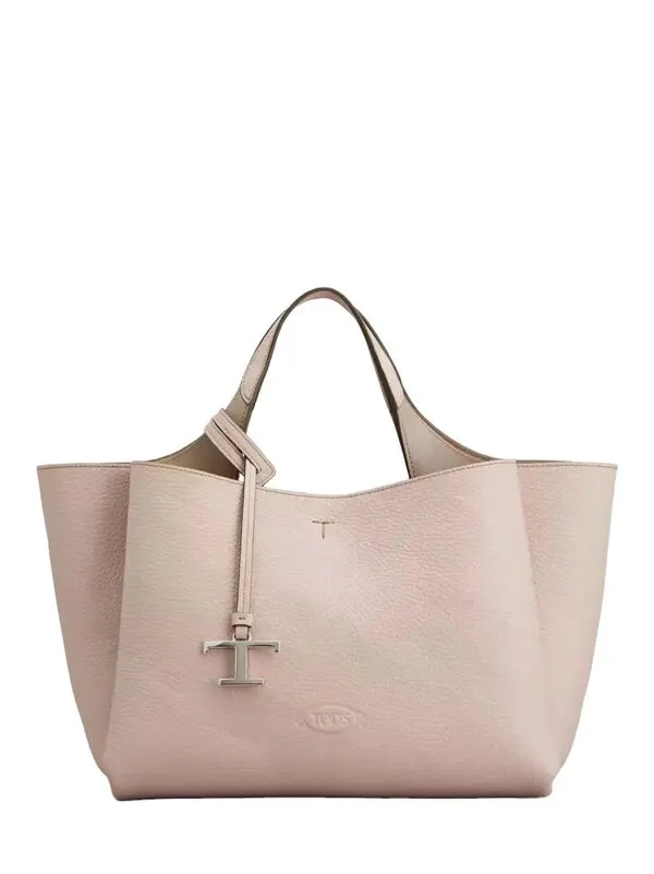 TOD'S Leather Tote Bag - Neutrals