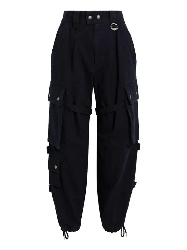 Isabel Marant Elore High-rise Cargo Jeans - Midnight Blue