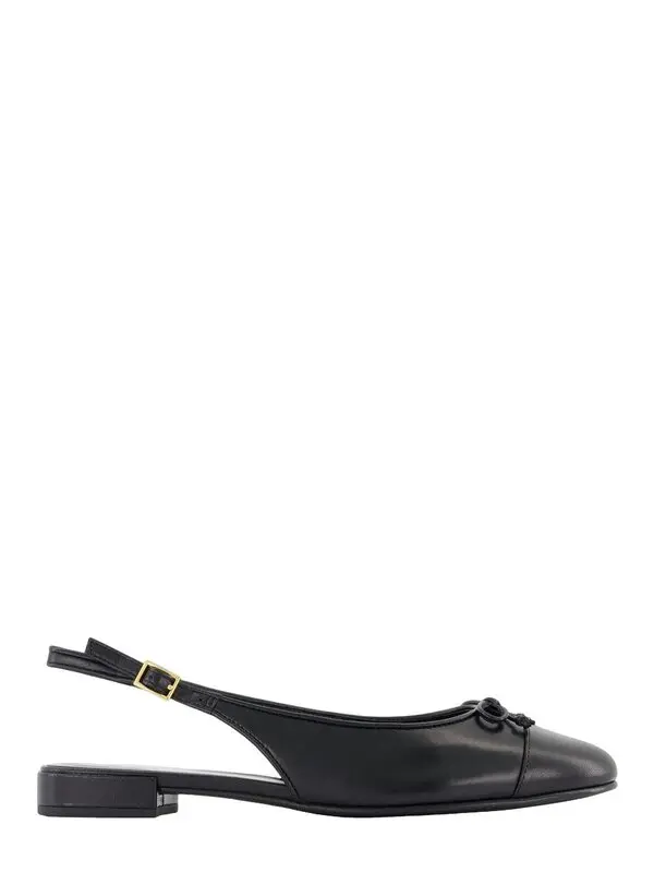 Tory Burch Cap Toe Slingbacks - Black