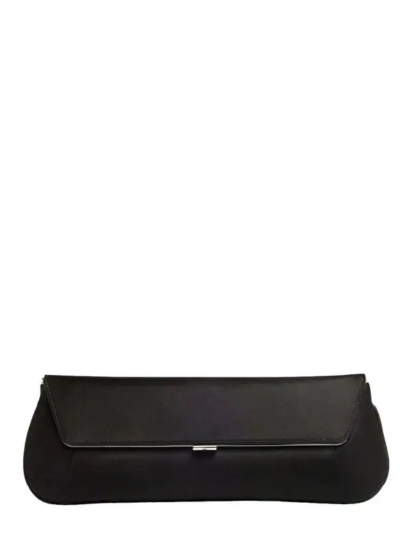 Amina Muaddi Metallic-trim Clutch Bag - Black