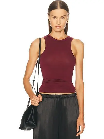 ST. AGNI Jersey Tank Top - Currant