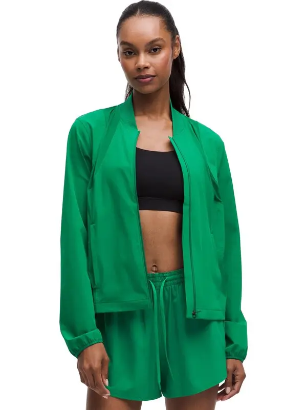 Lululemon Mesh-ventilated Tennis Jacket - Raceway Green