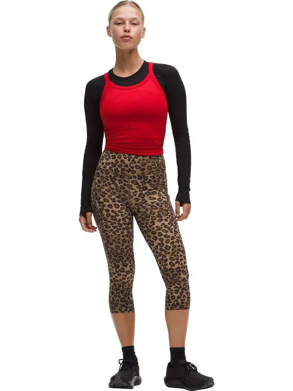 Lululemon Fast And Free High-rise Crop 19 - True Leopard Multi