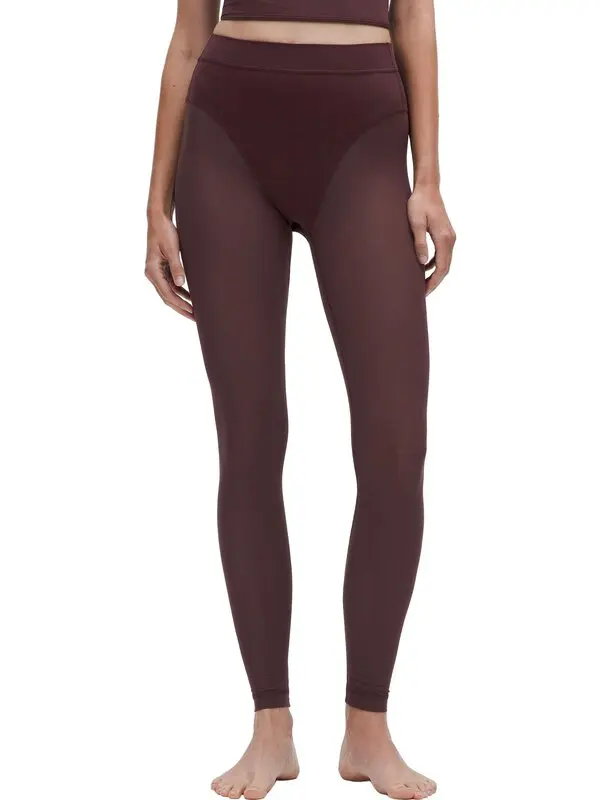 Lululemon Nulu High-rise Mesh-leg Tight 28 - Goodnight Plum