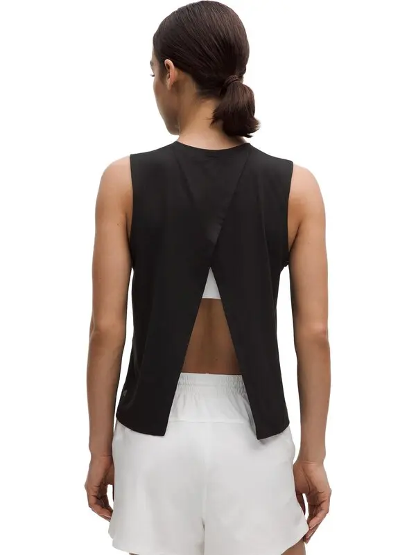 Lululemon Pace Crush Cross-back Graphic Tank Top - Black