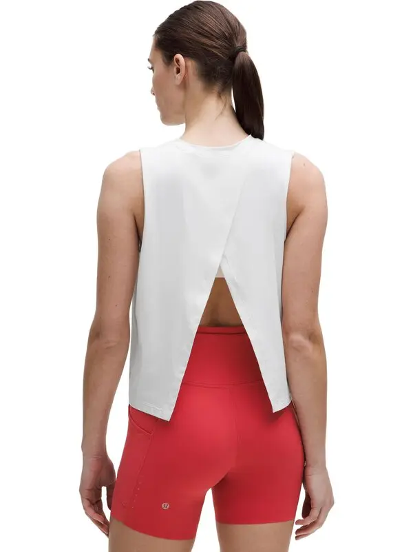 Lululemon Pace Crush Cross-back Graphic Tank Top - White