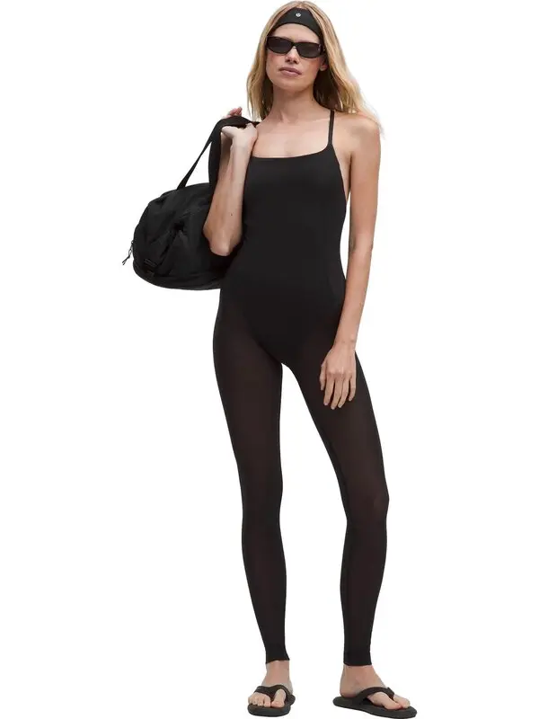 Lululemon Nulu Mesh-leg Bodysuit - Black