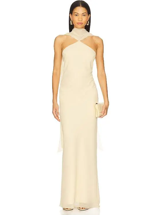 Amanda Uprichard Ashton Maxi Dress - Cornsilk