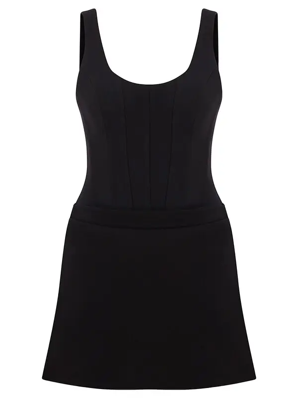 Ila Nora Corseted Mini Dress - Black