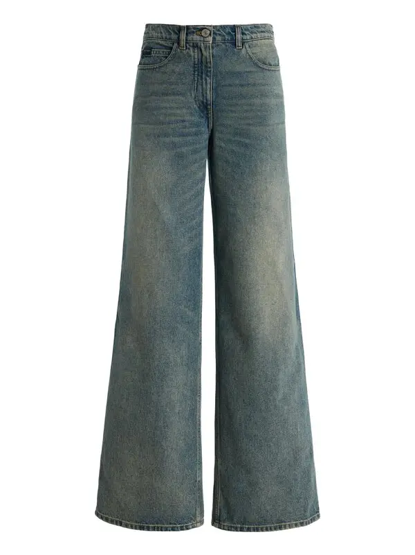 COURREGES Hammer Wide-leg Denim Pants - Medium Wash