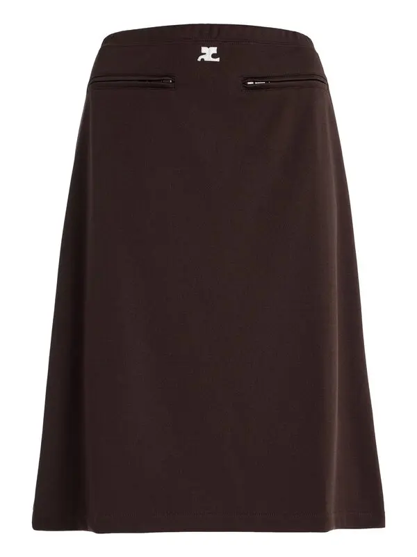 COURREGES Interlock Tracksuit Mini Skirt - Brown