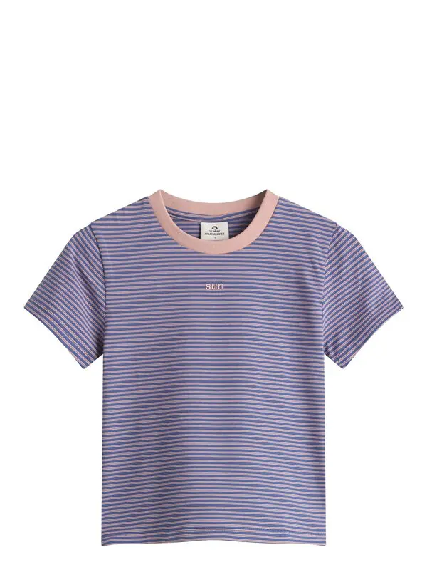 SUNDAYFRUITMARKET Mini Sun Stripe T-shirt - Navy