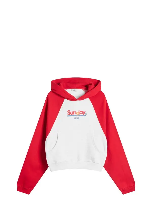 SUNDAYFRUITMARKET Sunday Ranglan Hoodie - Red