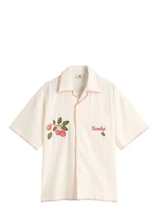 SUNDAYFRUITMARKET Cherry Graphic Shirt - Ivory