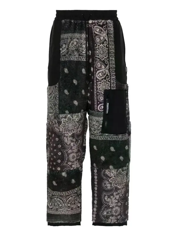 NEIGHBORHOOD Bandana-print Fleece Track Pants - Black