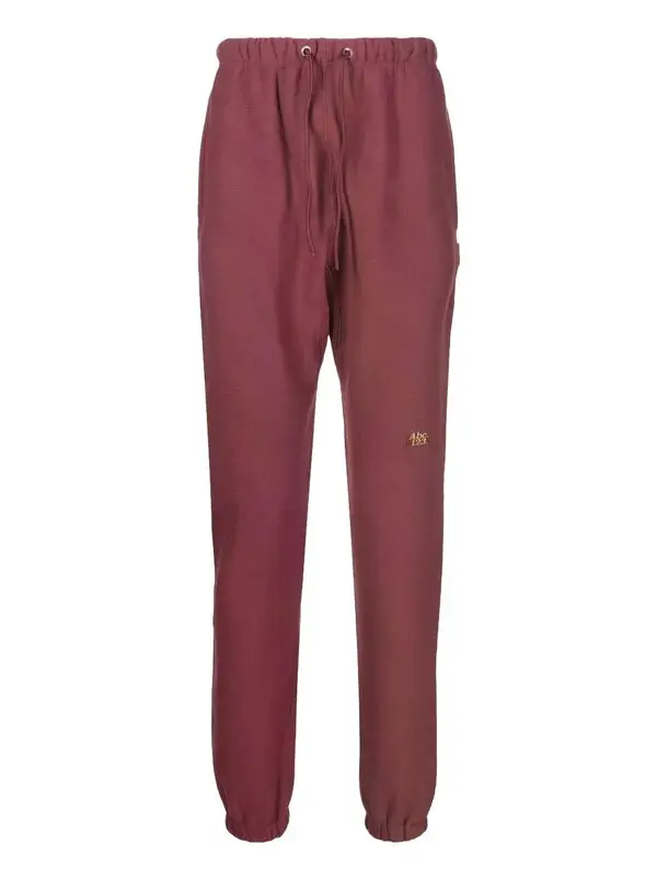 ADVISORY BOARD CRYSTALS Logo-patch Track Pants - Red