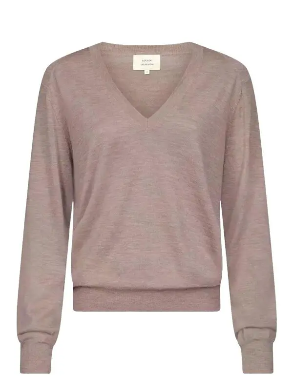 Loulou De Saison Julio V-neck Cashmere Sweater - Brown