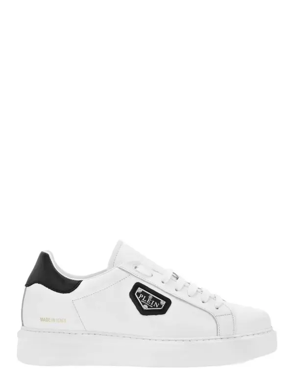 Philipp Plein Logo-plaque Leather Trainers - White