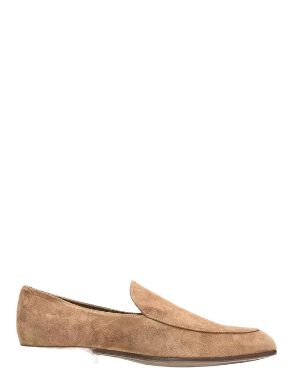 GIANVITO ROSSI Suede Loafers - Brown