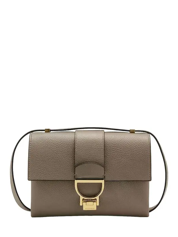 COCCINELLE Arlettis Leather Shoulder Bag With Flap-lock - Brown