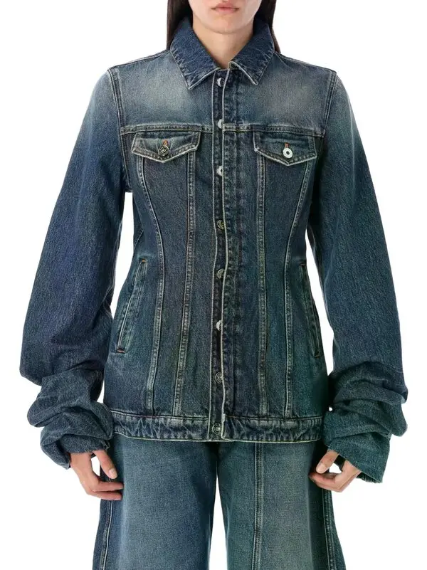 Jean Paul Gaultier Balloon-sleeve Denim Jacket - Blue