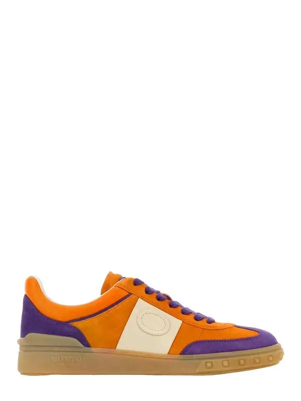 Valentino Garavani Upvillage Crosta Suede-leather Sneakers - Orange