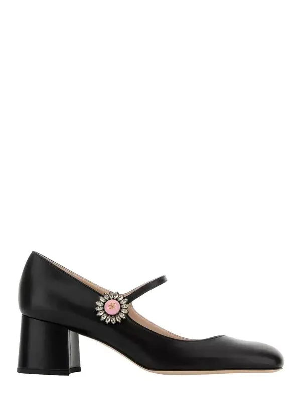 Valentino Garavani 60mm Crystal-embellished Block-heel Pumps - Black