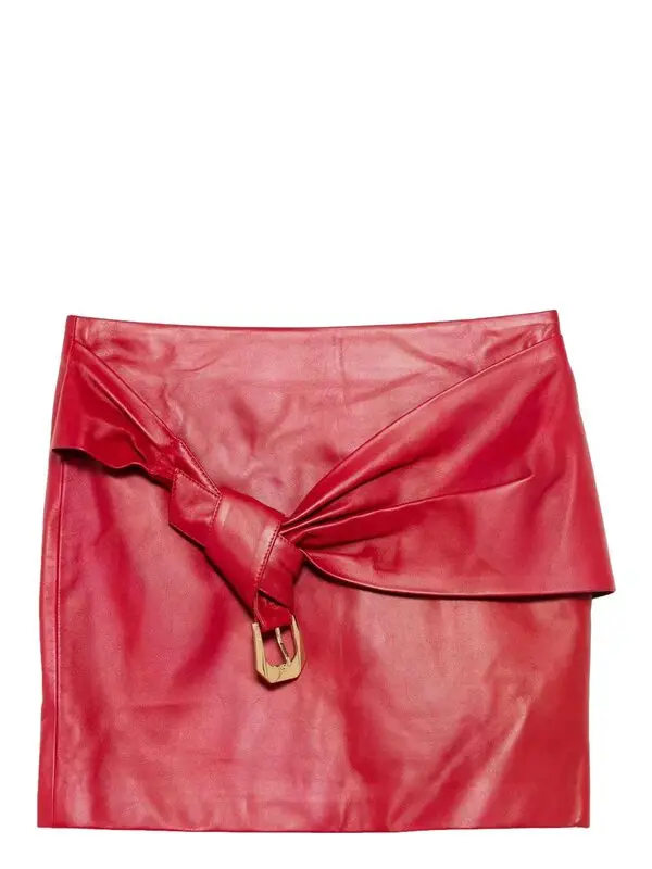Versace Cupro Skirt - Red